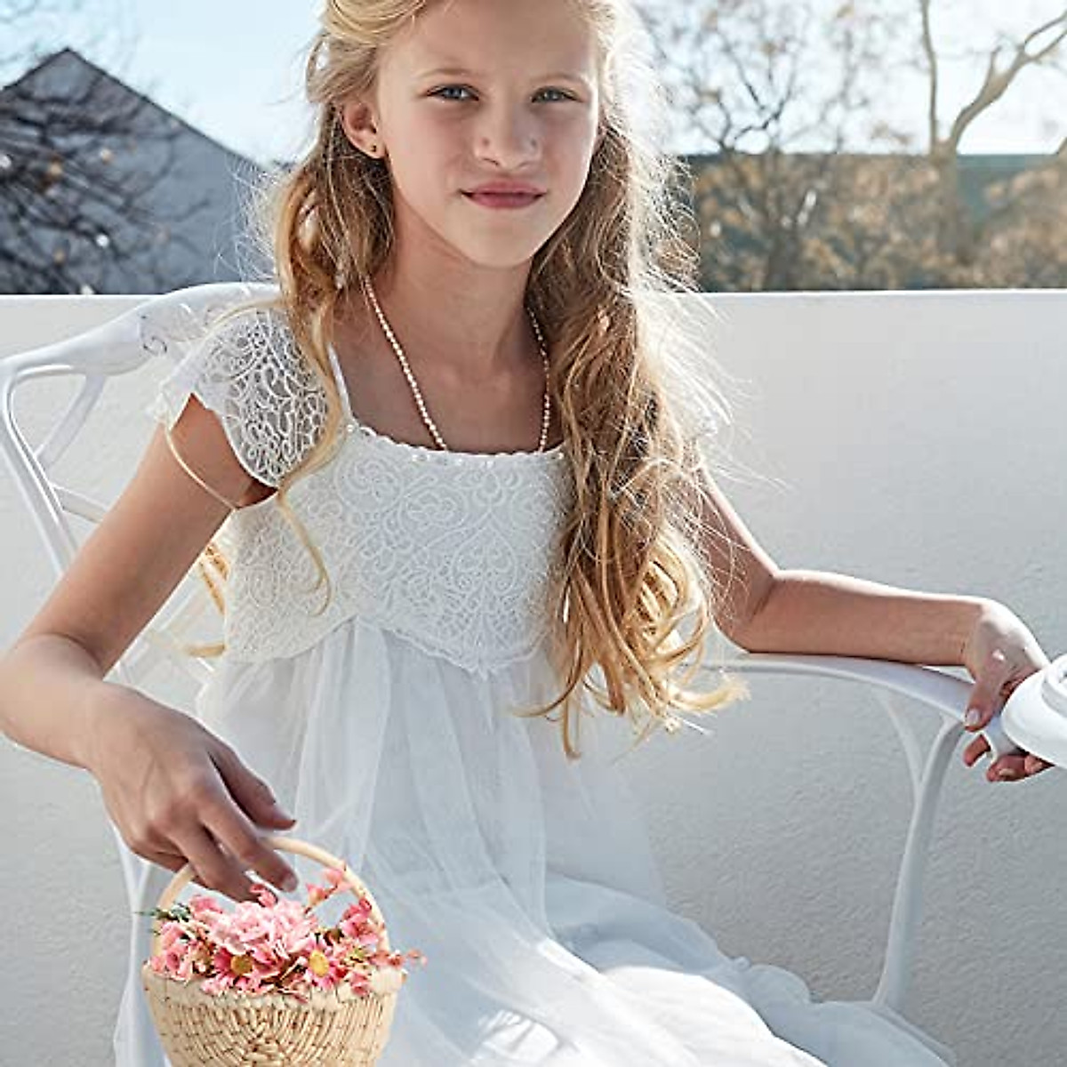 Cabilock Rattan Basket Wicker Basket Flower Basket Gift Baskets Woven Picnic Basket Candy Basket Storage Basket Egg Gathering Basket Wine Basket with Handle Wedding Basket