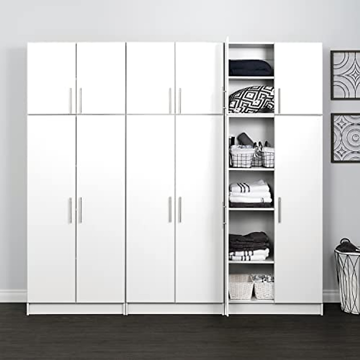 Prepac D Elite Storage Cabinet Set, 6 pc, White