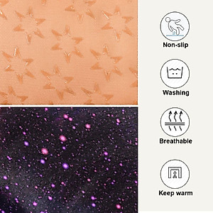 Coikll Galaxy Pet Bed Pad Soft Dog Bed Mat with Anti-Slip Bottom, Machine Washable Crate Pad Mattress for Dog Sleeping- 24 * 18inches