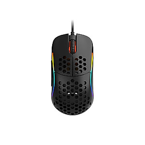 HK Gaming NAOS M Ultra Lightweight Honeycomb Shell Ambidextrous Wired RGB Gaming Mouse 12 000 cpi - 7 Buttons - 59 g (Naos-M, Black)