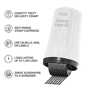 The Original Guard Your ID Advanced 2.0 Roller for Identity Theft Protection Confidential Security Stamp (Regular 3-Pack, Mixed Color: Turquoise, Green, White)