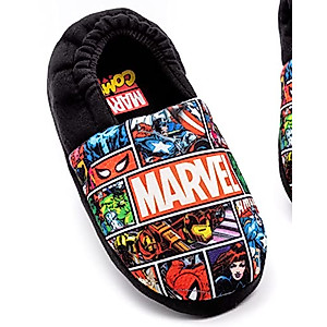 Marvel Avengers Slippers Boys Kids Comic House Shoes Loafers 2.5 US