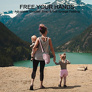 SUITMAT Cup Bag for Stanley Quencher Cup Tumbler, Water Bottle Holder with Large Pocket for Stanley Cup Accessories, Cup Pouch with Adjustable Strap, Fit for iPhone 14 Pro Max (Bag Only)