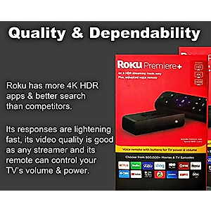 Roku Premiere+ 4K HDR Streaming Player (Renewed)