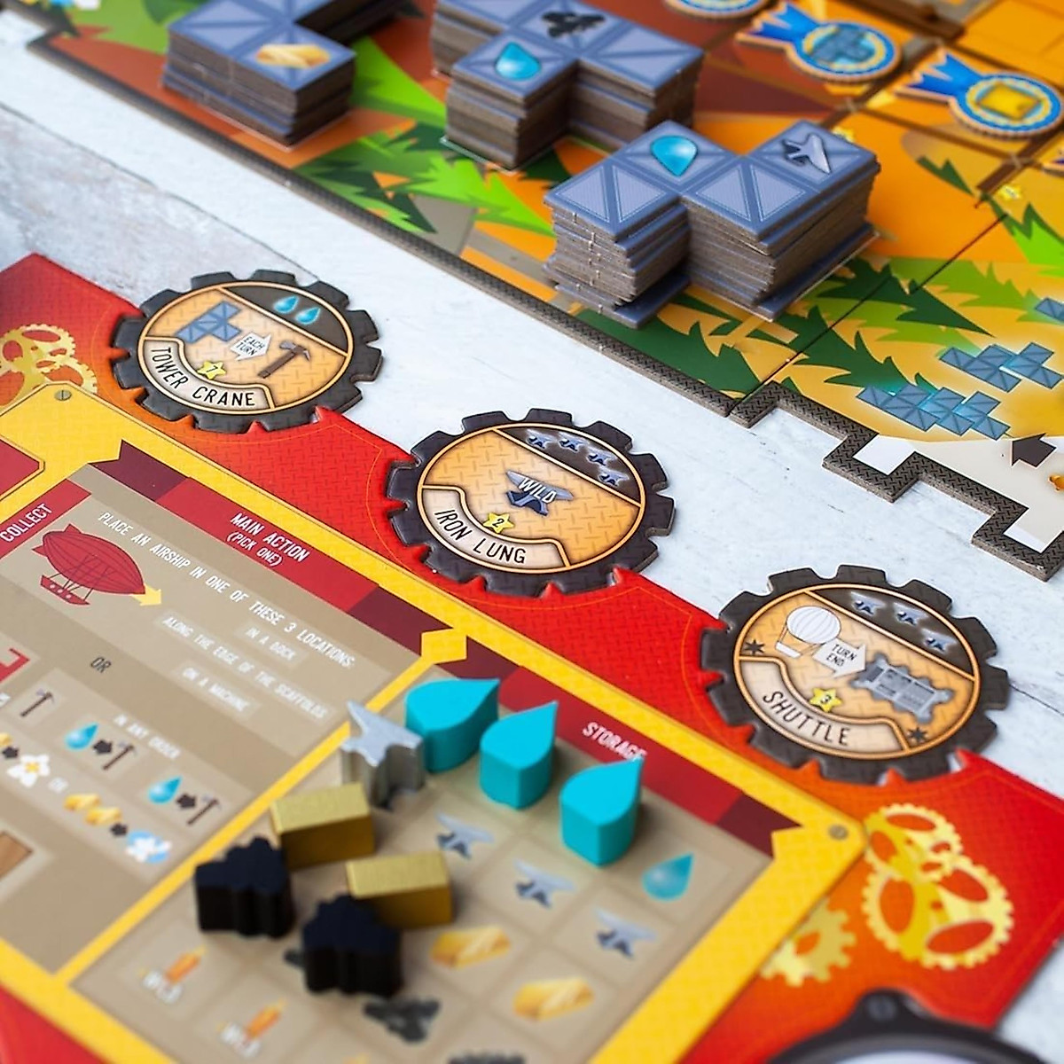 Whistle Mountain, Strategic Board Game, Tile Laying, Worker Placement Game Fun Game for Adults