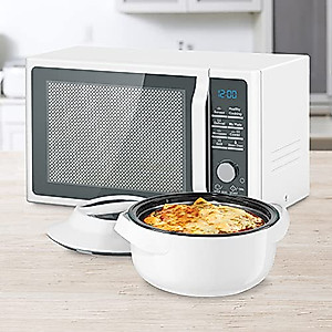 Oggi Plastic Microwavable Insulated Serving Bowl - 2.3 quart, 2.6, White