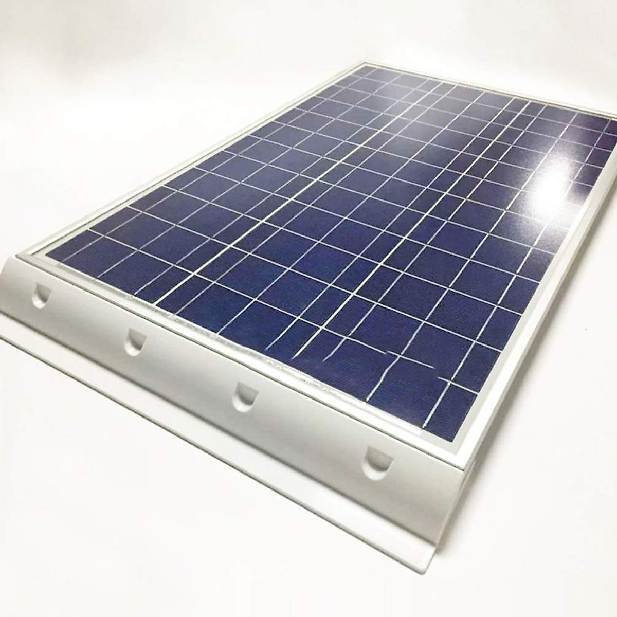 Cabilock 2pcs Solar Panel Side Mounting Brackets Marine Caravan Motorhome RV Solar Panel Side Mount Brackets Solar Panel Roof Installation Clamps White