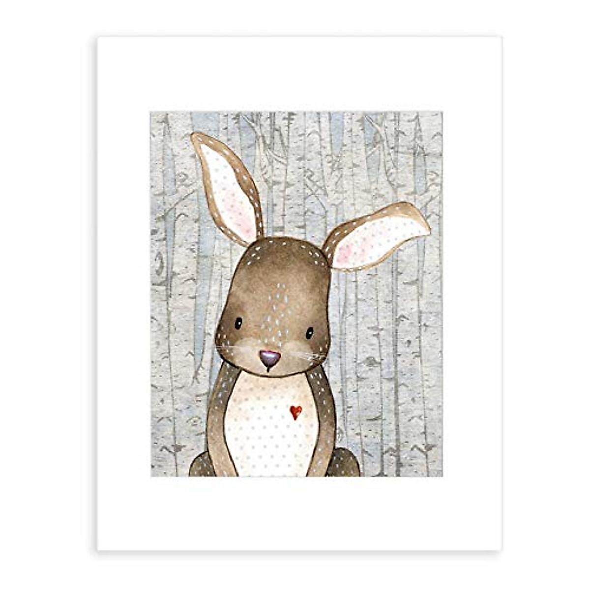 Woodland Nursery Decor for Boys - Animal Pictures Wall Art - Baby Room Prints - Bear Deer Fox Raccoon Rabbit Squirrel - SET OF 6-8x10 - UNFRAMED