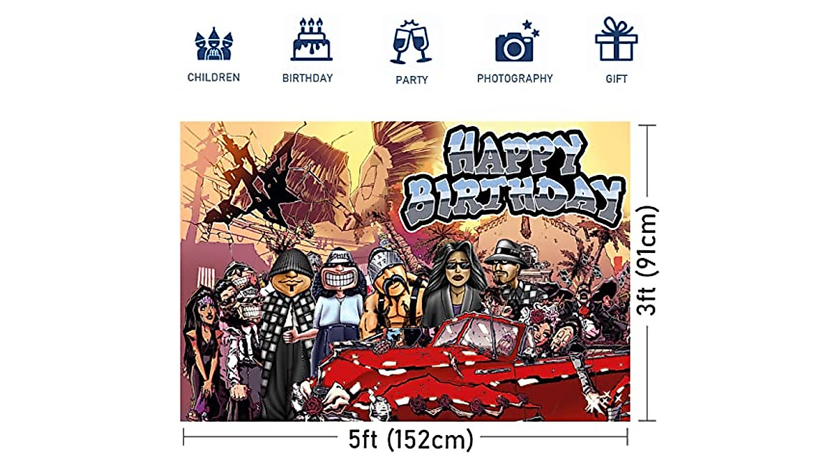 Homies Happy Birthday Backdrop - Cholo Party Decorations