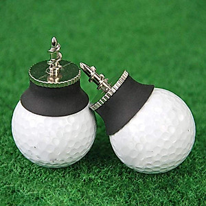 DEYEHE 6Pcs Golf Ball Pick Up Putter Grip Round Rubber Suction Cup and 4-Prong Pickup Retriever Tool