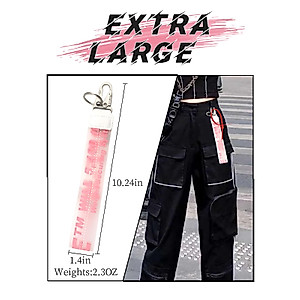 EVERQUEIN Fashionable Keychain Wristlet Strap,Women Wristlet Keychain Lanyard Accessories for Key,Wallet,Wrist,Jeans Decor,Lanyard Wristlet Keychain for Men (PVC-Pink)