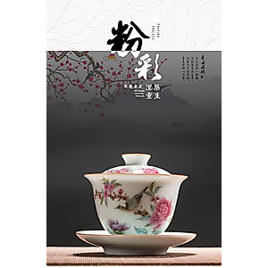 PAYNAN Chinese Tea Bowl Gaiwan Ceramic Porcelain Flower Tea Tureen Drinkware Home Decor Crafts