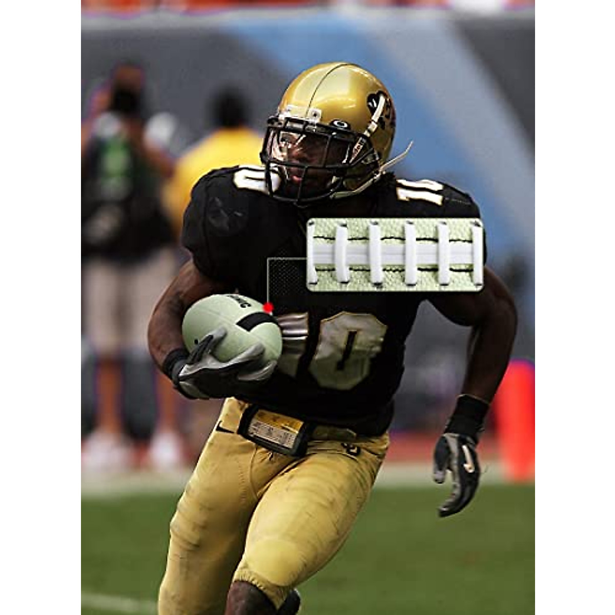 MILACHIC Football, Glow in The Dark Football Size 9, Luminous Glowing Football Super Grip Composite Leather Football Balls with Pump and Ball Carry Bag