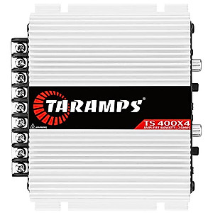 Taramps TS 400x4 with Automatic High Level Input 400 watts RMS 4 Channels Full Range Car Audio Amplifier RCA Input Class D 2 Bridged Channels Multichannel Amplifier System