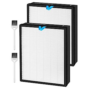 Vital 100s HEPA Replacement Filter Compatible with LEVOIT Vital 100S Air Pur-ifier 3-in-1 True HEPA High-Efficiency Activated Carbon Replace Part #Vital 100S-RF, 2 Pack