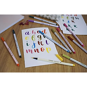 STABILO Premium Fibre-Tip Pen Pen 68 brush - Tin of 25-19 assorted colours