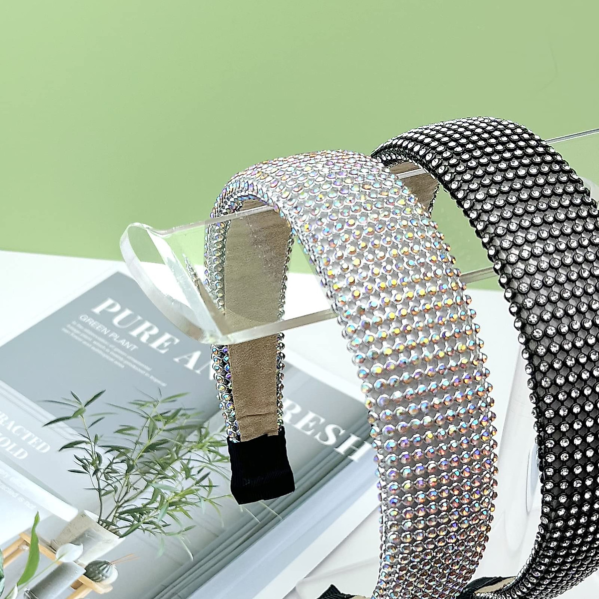 Bigfety Acrylic Headband Holder, Hair Accessories Organizer Clear Stand for Girls