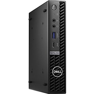 Dell OptiPlex 7000 Desktop Computer - Intel Core i5 12th Gen i5-12500T Hexa-core (6 Core) 2 GHz - 16 GB RAM DDR4 SDRAM - 256 GB M.2 PCI Express NVMe 3.0 x4 SSD - Micro PC - Black