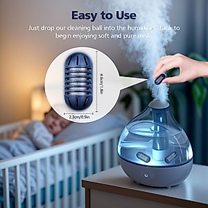 Demineralization Cartridge for HoMedics Ultrasonic Humidifiers, 12-Pack Decalcification Cartridges Filter Replacement, Filters Mineral Deposits Calcium, Prevents Hard Water Build-Up, Purifies Water