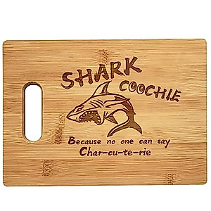 Shark Coochie Charcuterie Board/Shark Coochie Board/Laser Engraved Cutting Board/Funny Charcuterie Board/Valentine Day Cutting Board Gift, Wedding Gift (Board B, 11''×8.5'')