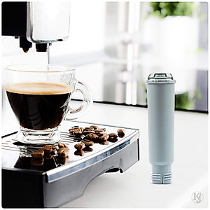 K&J Replacement Krups Claris F088 Precise Tamp Water Filters for the Perfect Espresso Coffee Taste – 3 Pack Blue Quality Coffee Filtration Cartridges