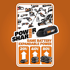 Worx 20V 3/8" Cordless Drill with 84pc Accessory Kit, Variable 2-Speed Drill Set 265 In-Lbs Torque 20+1 Clutch, Lightweight Compact Drill Driver 3/8-Inch Keyless Chuck – Battery & Charger Included