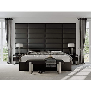 VANT Upholstered Bed Bench - Light Grey - Brushed Nickel - Contemporary Modern, Accent Bench for End of Bed, Hallway, or Entryway