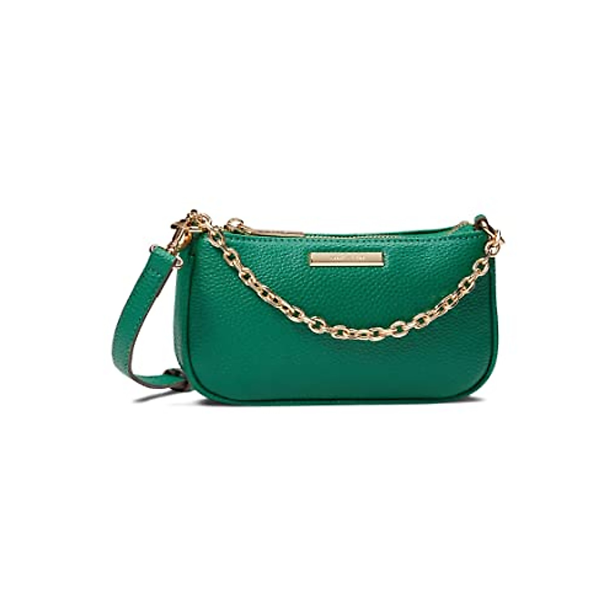 Anne Klein Mini Crossbody w/Swag Chain, Ivy Green
