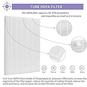 TIMISONL C545 Replacement filter S: Compatible with winix C545 Air Purifier - 4pack True HEPA Filters only - replaces part#1712-0096-00