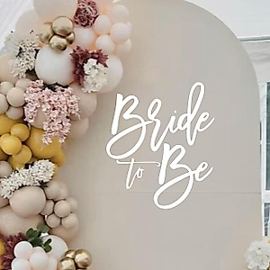 Bride to Be Bridal Shower Party Decal - Bride to Be Sticker for Balloon Arch,Bridal Shower Decal,Engagement Party Decorations (Bride to Be Decal White)