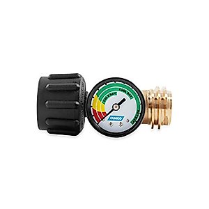 Camco RV Propane Gauge and Leak Detector | Features Type 1 Connection for RVing, Boating, Gas Grills and More (59023), Black