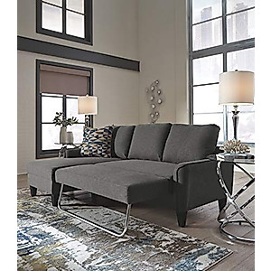 Signature Design by Ashley Jarreau Contemporary Sofa Chaise Sleeper Chofa, Gray