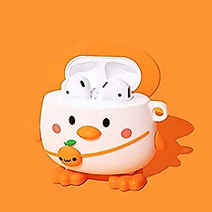 LALAPOPO for Cute AirPods Pro Case Cover, Cartoon Fun Funny Lovely Duck Shape Design Fashion Cases for Boys Girls Kids Teen for Air pods Pro