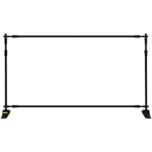 VEVOR 10 x 8 Ft Backdrop Banner Stand Adjustable Height and Width Newest Step and Repeat for Trade Show Wall Exhibitor Photo Booth Background