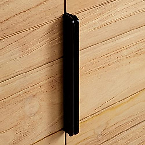 Signature Hardware 950706-36-RUMB-8 Aliso 36" Free Standing Single Basin Vanity Set with Teak Cabinet, Granite Vanity Top, and Rectangular Porcelain Undermount Sink