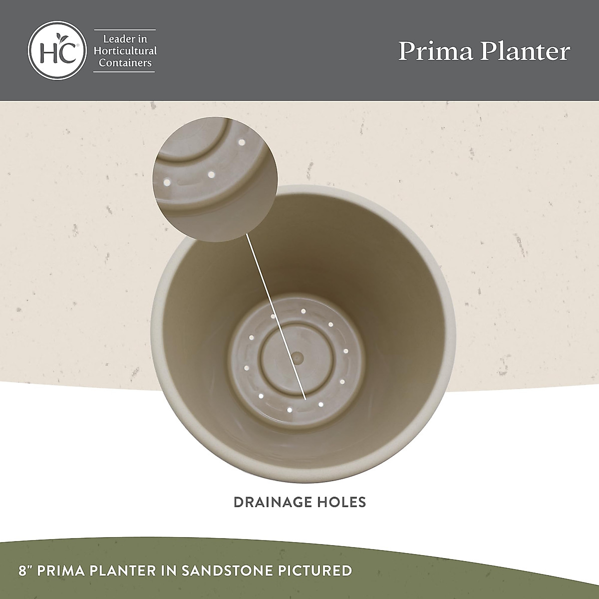 The HC Companies 10 Inch Round Prima Planter - Plastic Plant Pot with Rolled Rim for Indoor Outdoor Plants Flowers Herbs, Twilight Blue