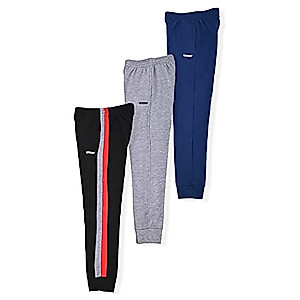 Hind Boys Sweatpants 3-Pack – Athletic Fleece and Tricot Jogger Pants with Pockets, Casual & Sportswear, Comfortable Youth Sweatpants for Everyday Wear, Activewear for Running, Gym, or Lounging