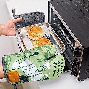 I'll Feed All You Fxxkers，Oven Mitts and Pot Holders Sets of 2，Funny Oven Mitt，Cute Housewarming Gift，Thanksgiving Oven Mitts，Christmas Kitchen Gifts，Kitchen Gifts for Men