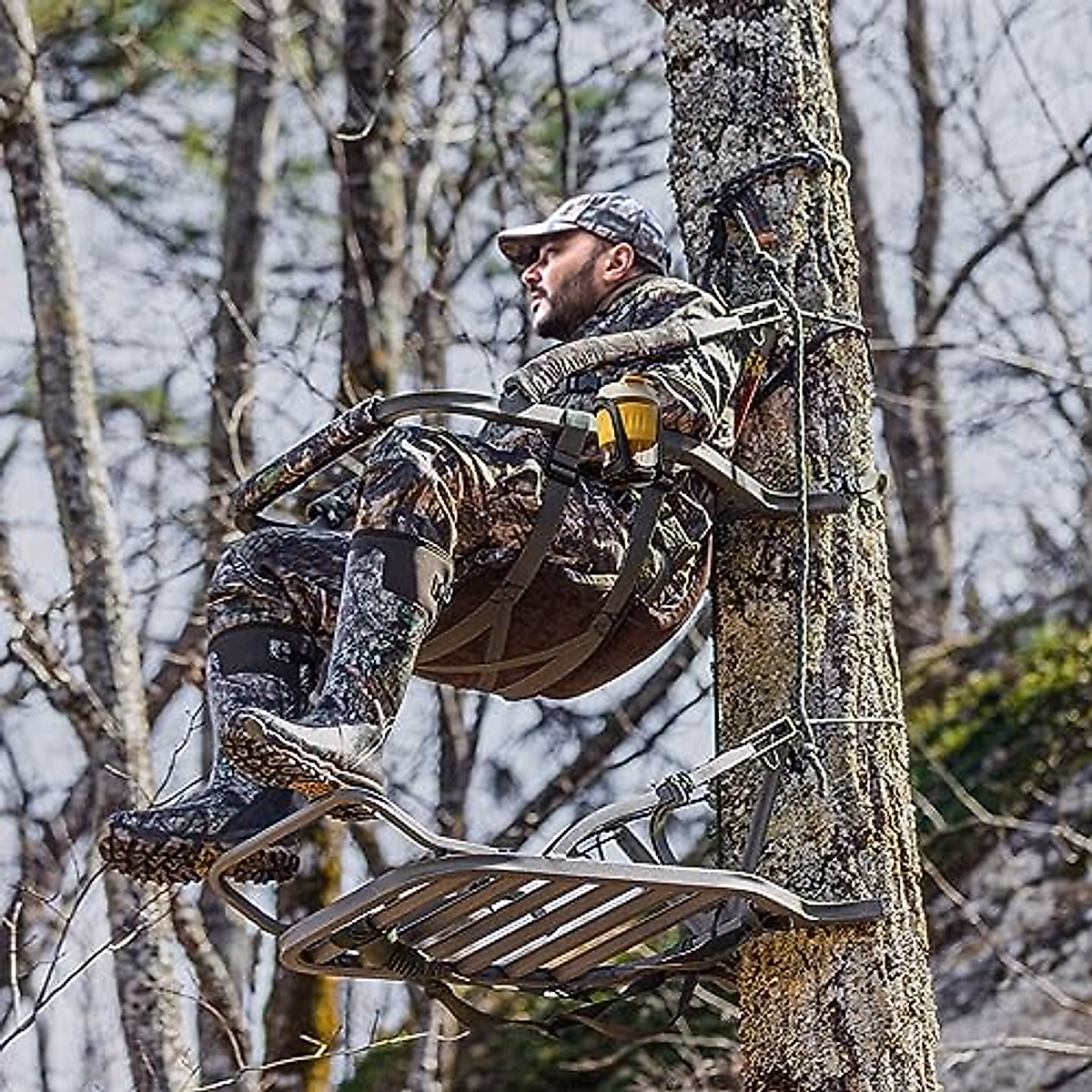 Adnee 6pcs Tree Stand Cup Holder Hunting- Cup Holder for Treestand Hunting -Universal 360 Degrees Rotation Bottle Holder for Hunting Bike Stroller Walker Wheelchair Fishing