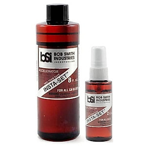 Make Your Day Bob Smith Industries BSI Insta Set Accelerator, 8 Ounce and 2 Ounce Spray Bottle (Pack of 2) Paintbrushes