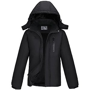 CAMEL Men's Winter Ski Jackets Waterproof Snow Coat with Hood Mountain Windproof Rain Jacket