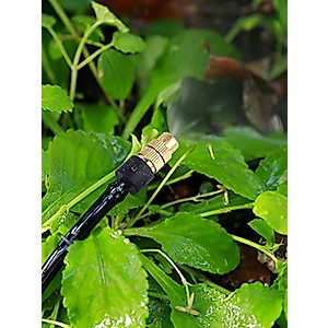 30PCS Adjustable Copper Atomizing Nozzle Kalolary Drip Irrigation Sprayer 4/7mm Atomizing Micro Sprinkler Garden Cooling Irrigation Equipment for Lawn Vegetables Greenhouse (Short)