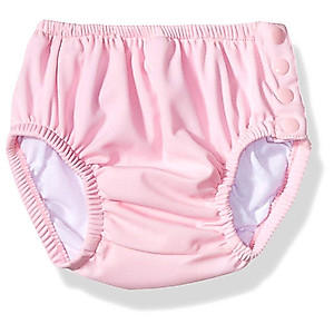 KIKO & MAX Baby Girls' Infant Three-Pack Absorbant Reusable Swim Diaper (Medium)