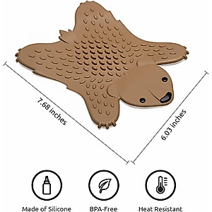 OTOTO Trivet for Kitchen Counter - Hot Pot Holder Trivet for Table - BPA Free Hot Pads for Kitchen Counter - Heat Resistant Silicone Trivet, (Grizzly)