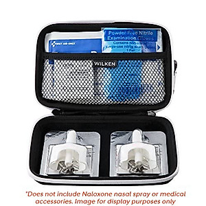 Naloxone Case for Opioid Overdose Kits | Custom Designed Hardshell Case Holds All Formulations of Naloxone | Does Not Include Naloxone (Cases Size: 7"x4.5"x 2") (Black - 10)