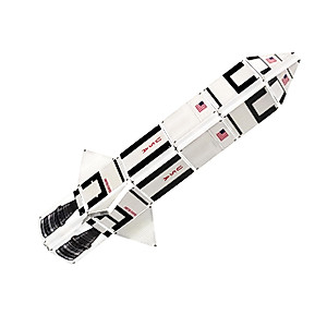 CreateOn Magna-Tiles Structure-Building Set for Kids, Galaxy Rocket Magnet Tiles, Magnetic Kids’ Building Toys, STEM Toys for Boys and Girls Ages 3+, 24 Pieces