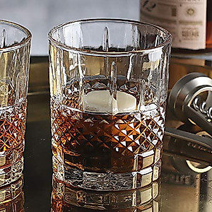 WHOLE HOUSEWARES Double Old-Fashioned Drinking Glasses - Whisky Glasses - Tumblers Set of 6 (9OZ)
