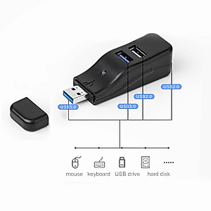 WJCCY USB 3.0 HUB 2.0 HUB 4 Port USB Splitter Expander Multiple USB Data Cable Hub Splitter Power Adapter USB HUB for Laptop/Computer