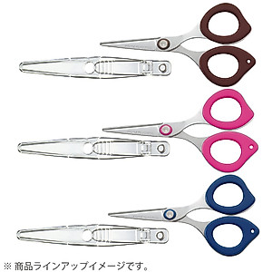 Kokuyo Clippy Non-Stick Scissors with Clip - Blue