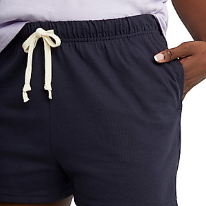 Hanes Comfortblend Essentials Drawstring, Cotton Women, Adjustable Shorts, Athletic Navy, X Small